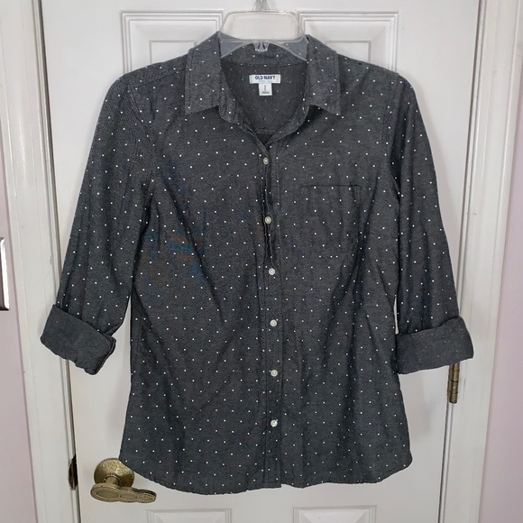 Old Navy | Tops | Polka Dot Button Down | Poshmark